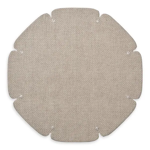 KIM SEYBERT Divot Scalloped Round Placemat - Gray