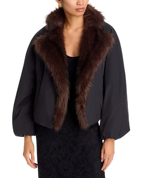 Kobi Halperin Nikki Faux Fur Collar Coat