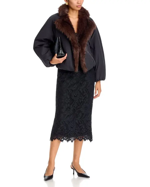 Kobi Halperin Nikki Faux Fur Collar Coat