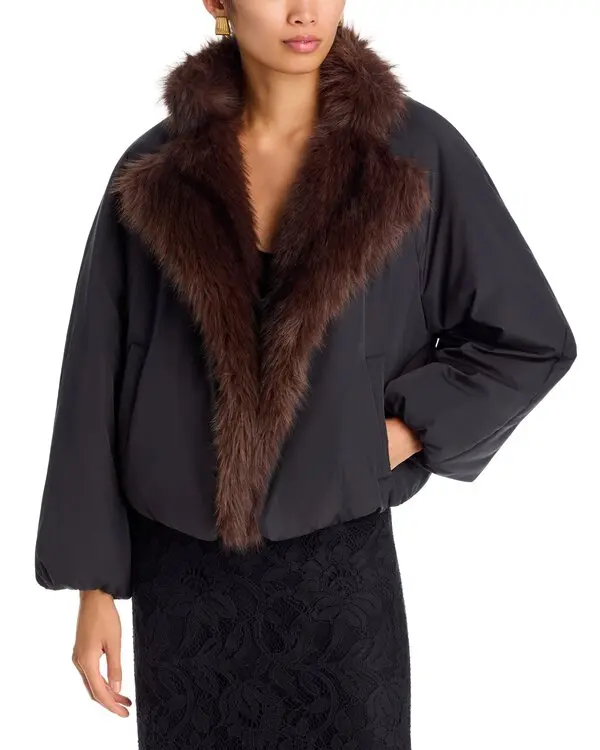 Kobi Halperin Nikki Faux Fur Collar Coat