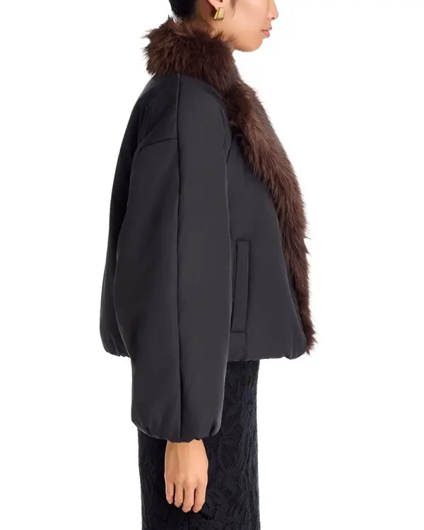 Kobi Halperin Nikki Faux Fur Collar Coat