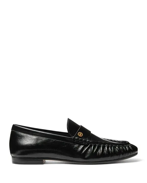 Michael Kors Jennings Ruched Leather Loafers