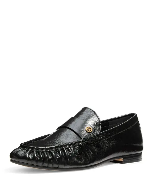 Michael Kors Jennings Ruched Leather Loafers