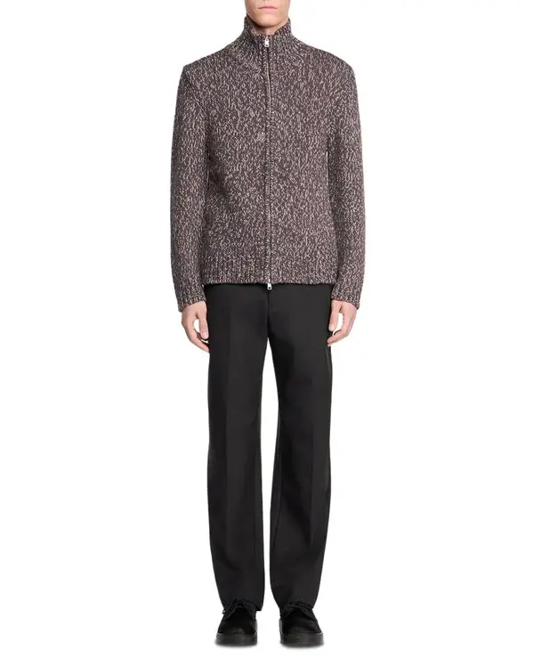 Sandro Textured Zip Cardigan Sweater