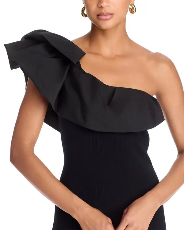Essentiel Antwerp Klack Ruffle One Shoulder Dress