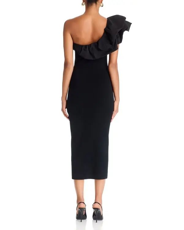 Essentiel Antwerp Klack Ruffle One Shoulder Dress