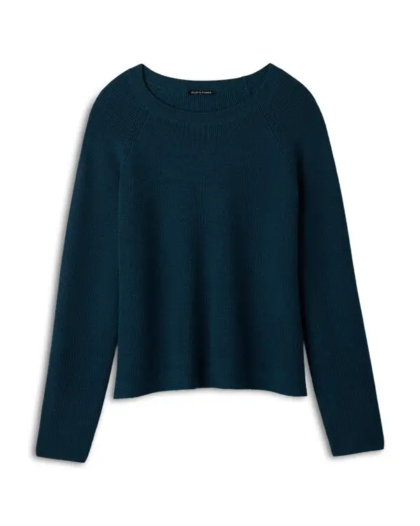 Eileen Fisher Merino Wool Crewneck Sweater - Atlan