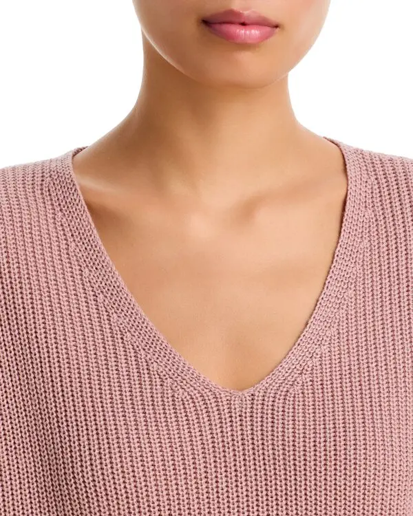 Eileen Fisher V Neck Ribbed Sweater