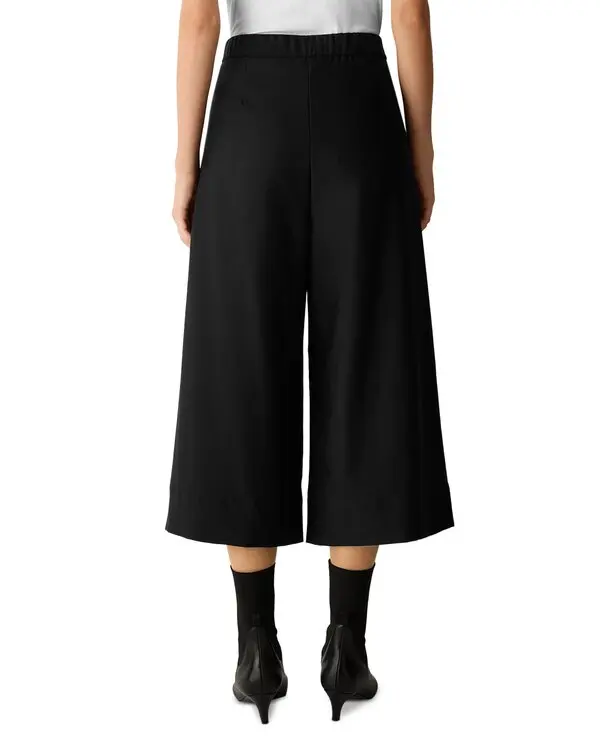 Eileen Fisher Wool Pleated Cropped Pants