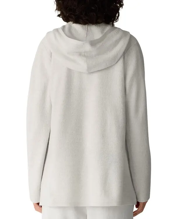 Eileen Fisher Felted Wool Hooded Cardigan Sweater