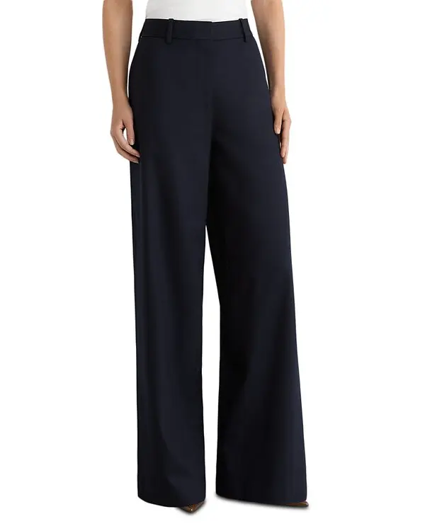 REISS Petite Solene Wool Blend Wide Leg Pants