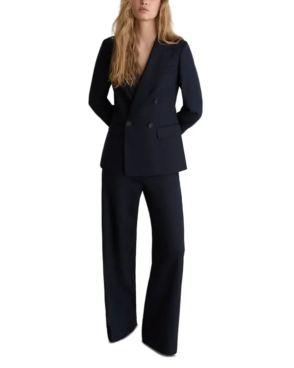 REISS Petite Solene Wool Blend Wide Leg Pants