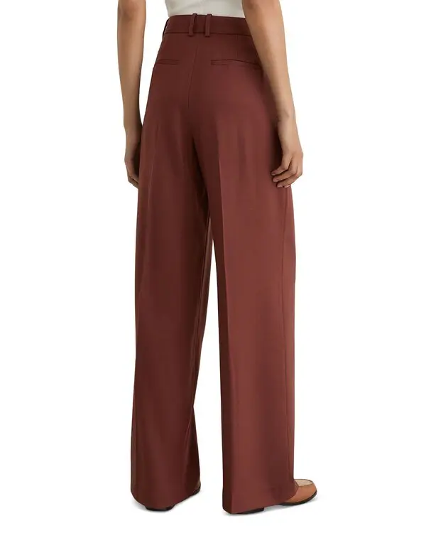 REISS Petite Solene Wool Blend Wide Leg Pants