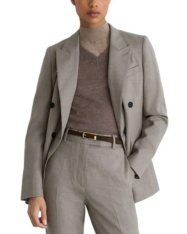 REISS Petite Darcy Wool Blend Slim Leg Pants