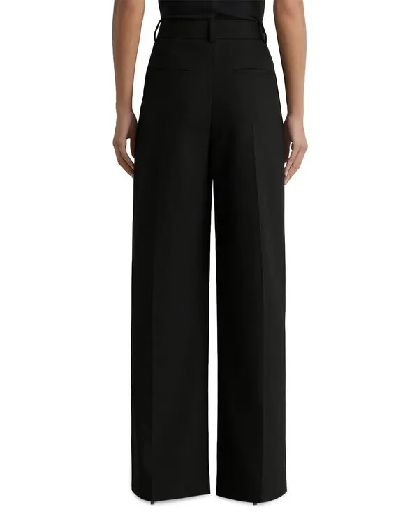REISS Petite Luna Pleated Wide Leg Pants