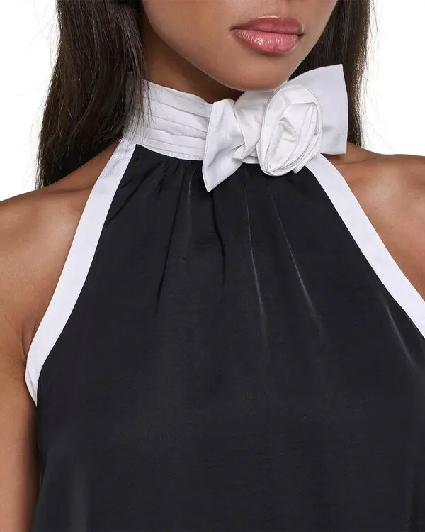 Karl Lagerfeld Paris Rose Sleeveless Halter Top