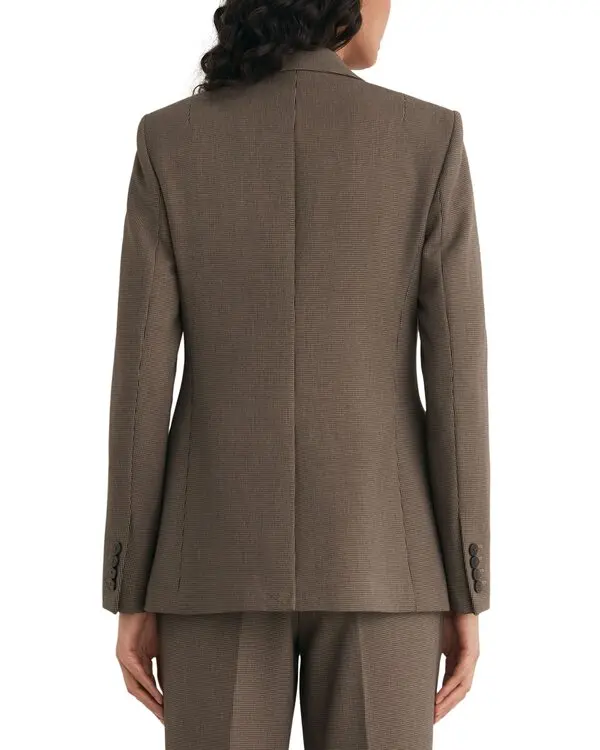 REISS Petite Gabi Puppytooth Check One Button Blazer