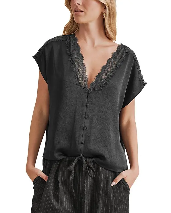 Splendid Adalyn Lace Trim Top