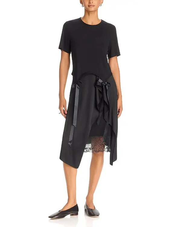Simone Rocha Bow Tail Crewneck Tee - Black