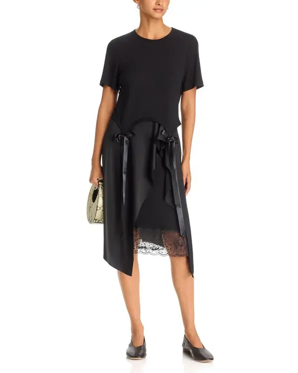 Simone Rocha Bow Tail Crewneck Tee - Black