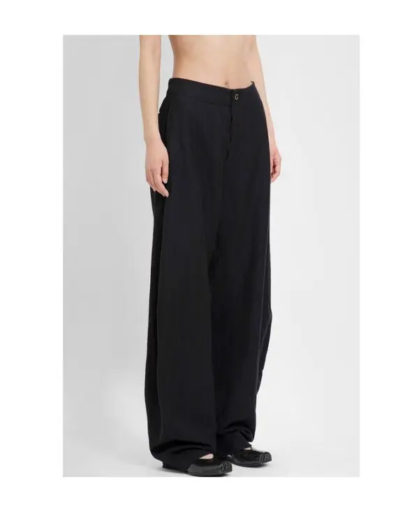 UMA WANG Pleated Velvet Trousers
