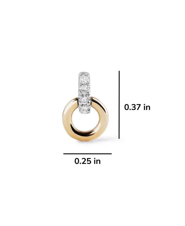 ANA LUISA Solid Yellow Gold Diamond Links Studs
