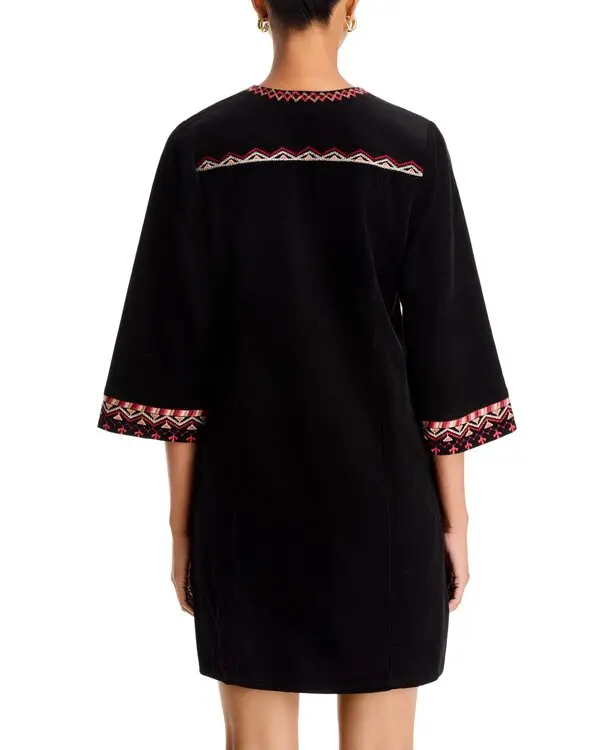 Johnny Was Nadia Embroidered Cotton Swing Dress