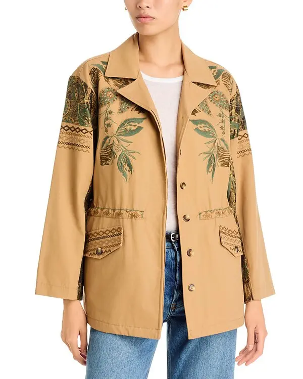 Johnny Was Oozie Cotton Embroidered Utility Jacket