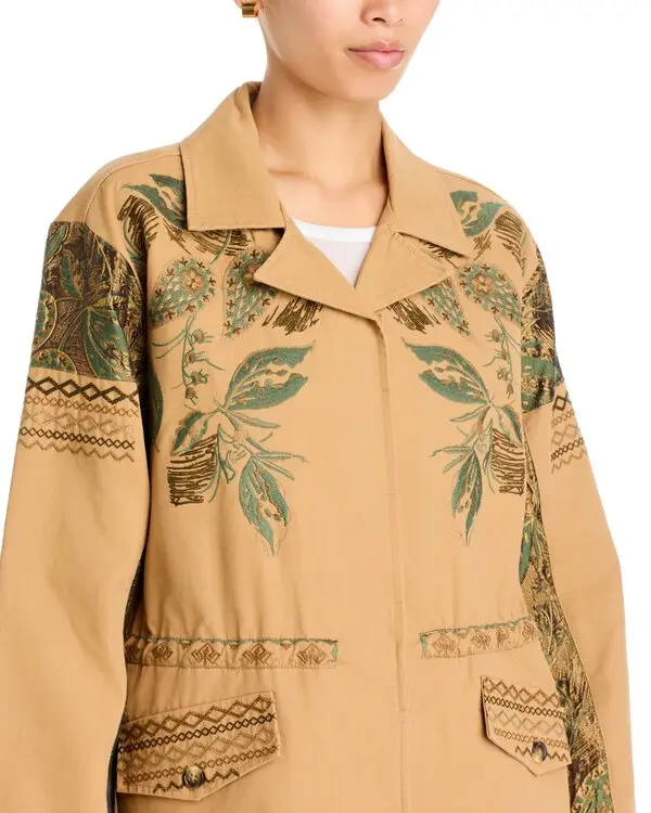 Johnny Was Oozie Cotton Embroidered Utility Jacket