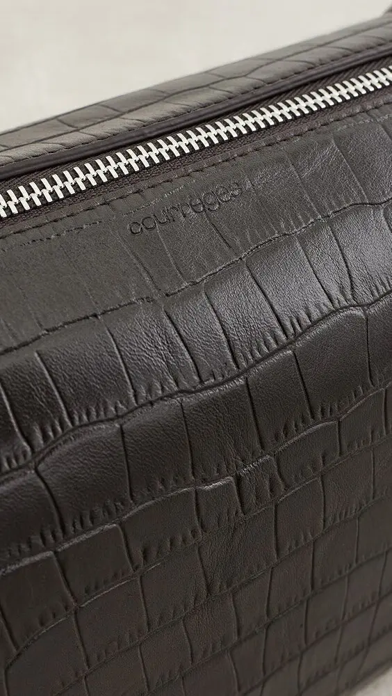 COURREGES Croc-embossed Leather Three Sixty Bag
