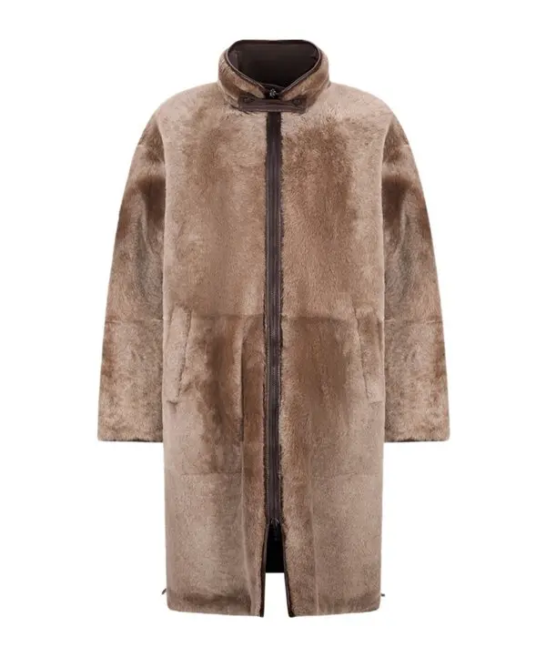 Brunello Cucinelli Shearling-trim Reversible Jacket
