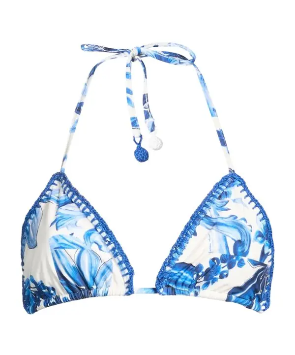 Farm Rio Floral Triangle Bikini - Blue