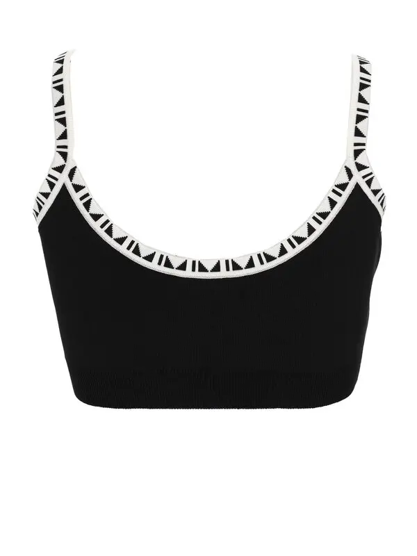 Versace Top Cropped A Coste Con Logo