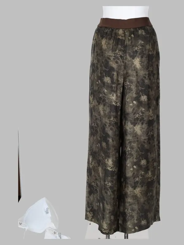 UMA WANG Pantalone Ampio In Viscosa E Cupro