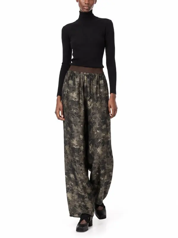 UMA WANG Pantalone Ampio In Viscosa E Cupro