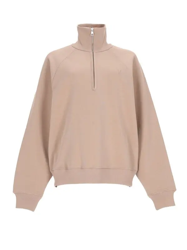 AMI Paris Felpa Con Logo Ricamato