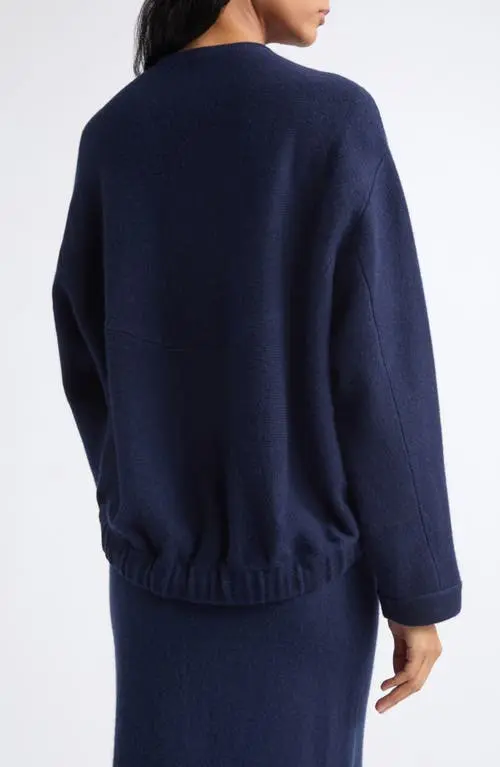 Emporio Armani Virgin Wool & Cashmere Drawstring Hem Sweater
