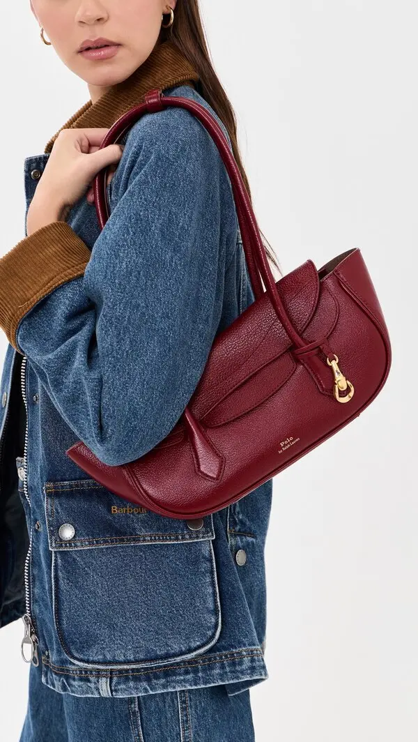Polo Ralph Lauren Shiny Tumbled Blaze Shoulder Bag