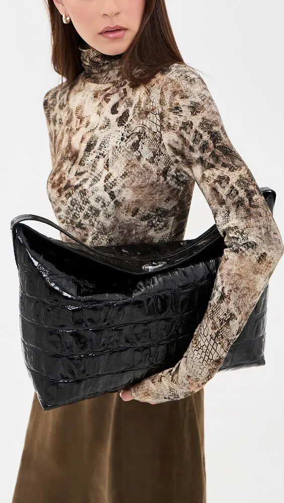 Christopher Esber Turnlock Embossed Grande Shoulder Bag