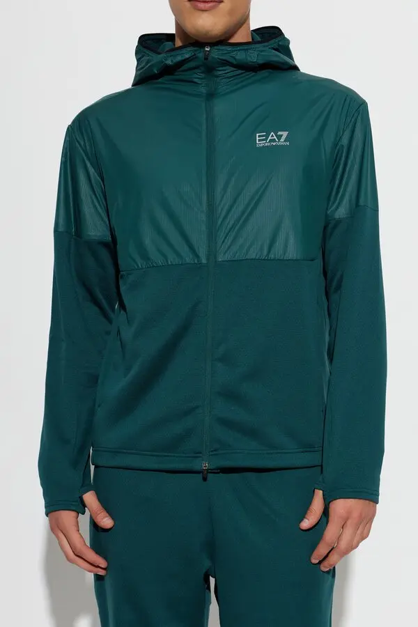 EA7 Zip-up Hooded Sweatshirt