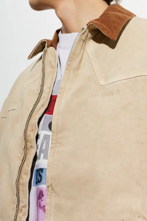 Balenciaga Vintage’-effect Insulated Jacket - Cream