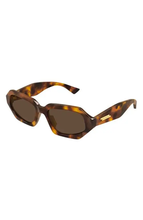 Bottega Veneta Gender Inclusive Bv1502s 54mm Polarized Gradient Rectangular Sunglasses