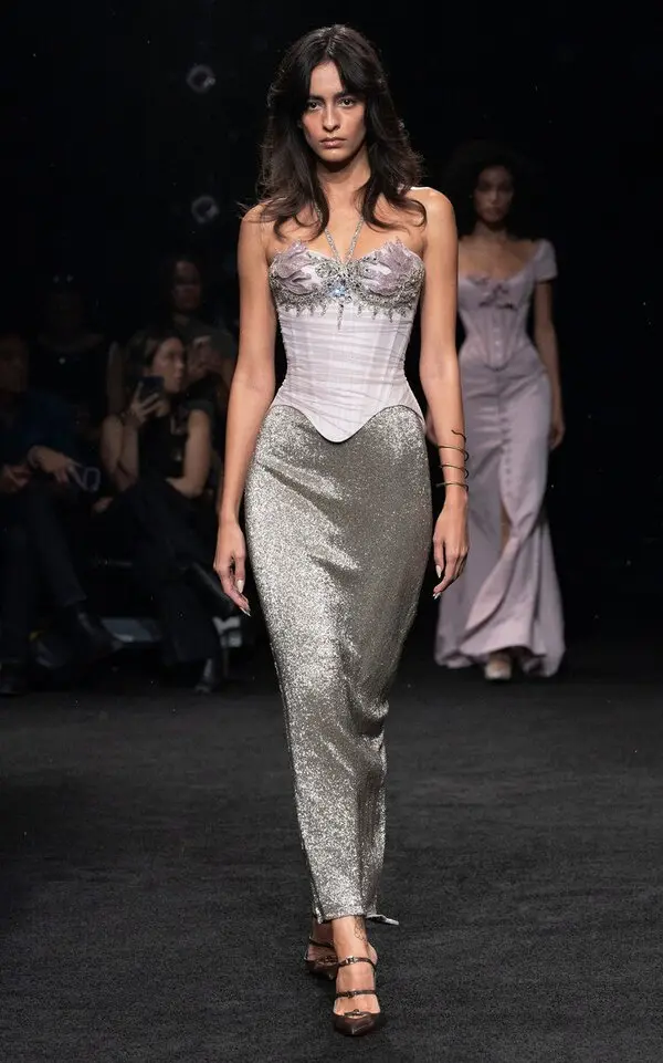 WIEDERHOEFT Beaded Maxi Skirt