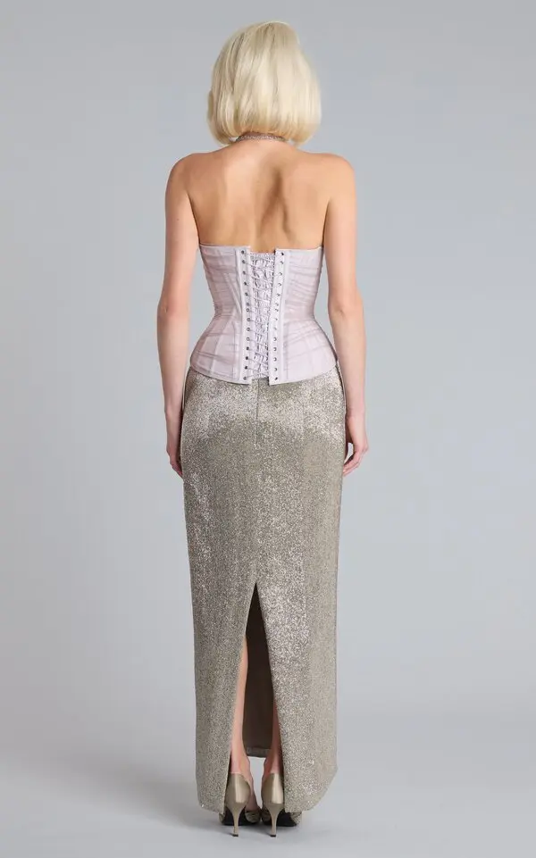 WIEDERHOEFT Beaded Maxi Skirt