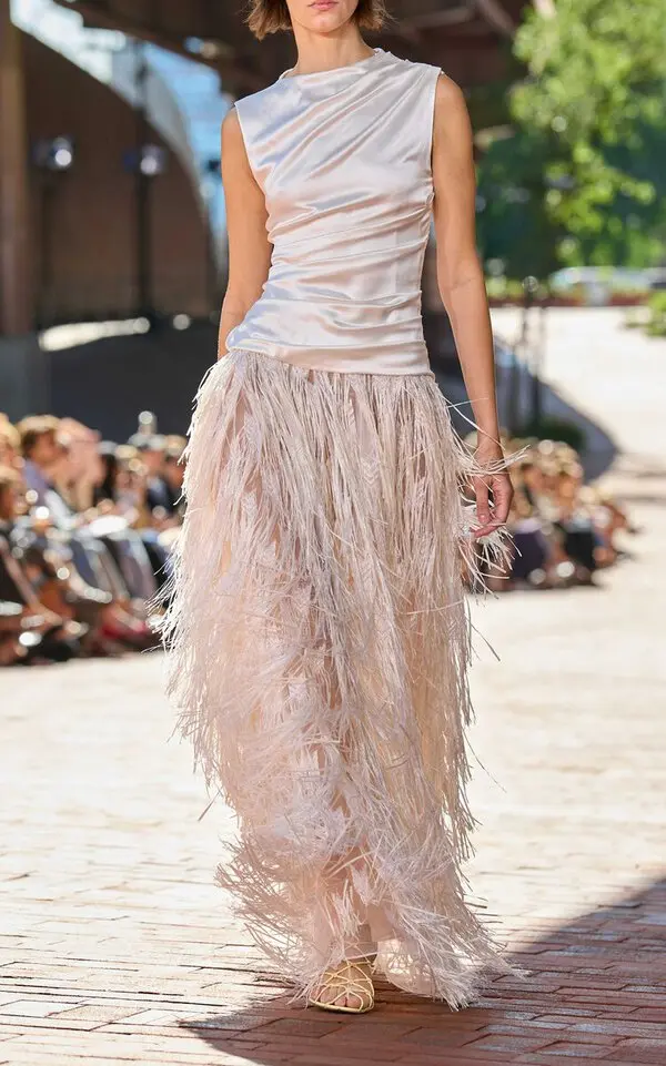 Ulla Johnson Giselle Fringe Gown - Ivory