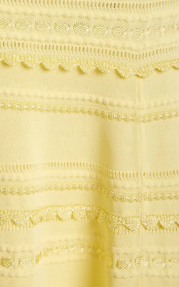 Ulla Johnson Maggie Knit Midi Skirt - Yellow