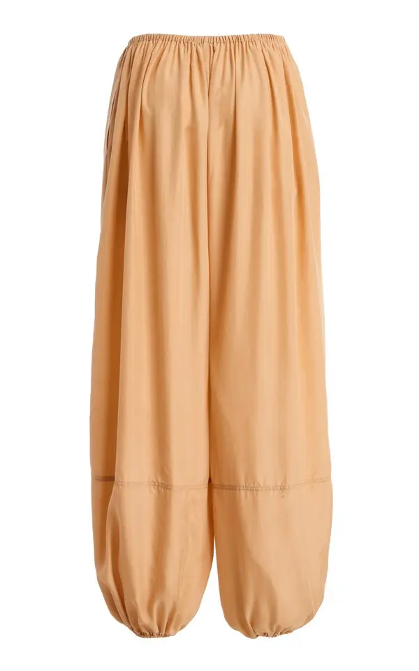 Ulla Johnson Rosen Cinched Silk Pants - Tan