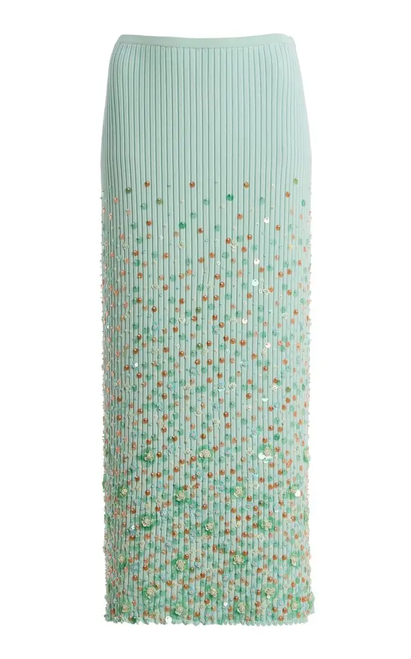 Ulla Johnson Marceline Embellished Midi Knit Skirt