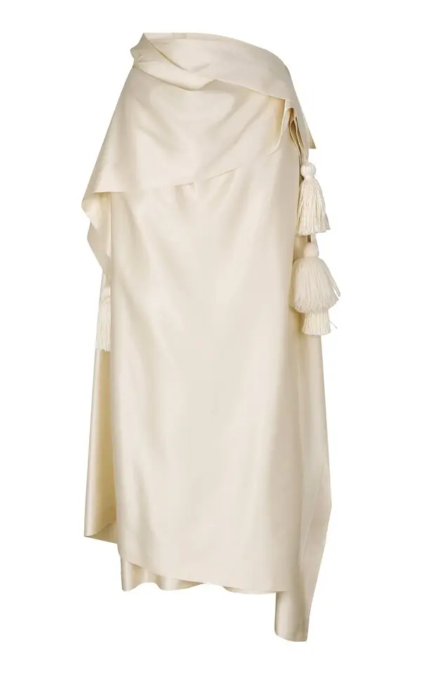 HEIRLOME Rosario Tasseled Silk Maxi Skirt