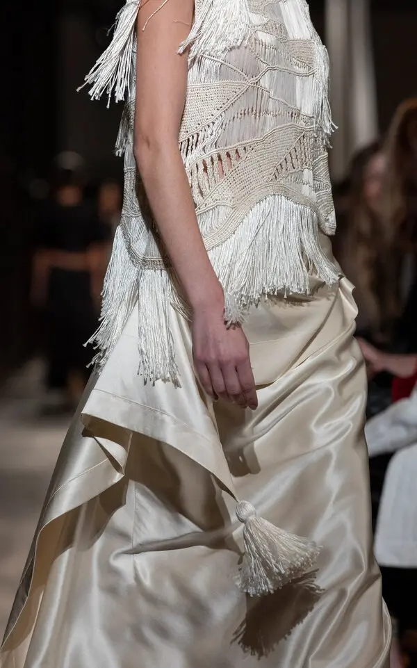 HEIRLOME Rosario Tasseled Silk Maxi Skirt